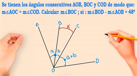 Se tienen los ángulos consecutivos AOB BOC y COD de modo que mAOC