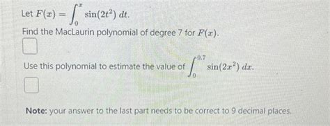 solved let f x int {0} {x} sin left 2