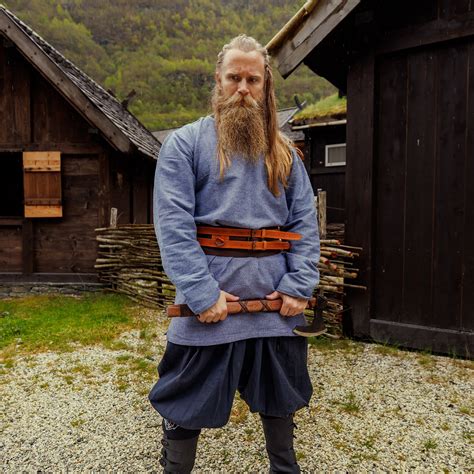 Wikinger Tunika Torsten Blau Grau Elbenwald