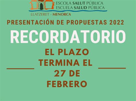 Abierto El Plazo Para Presentar Propuestas De Actividades Para La