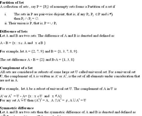 mathematics queries about set theory