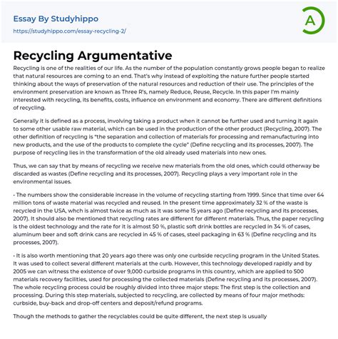Writing A Argumentative Claim Against E Waste