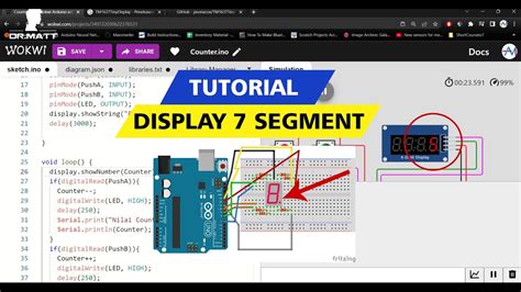 Cara Menampilkan Nilai Di 7 Segment Menggunakan Simulator Arduino Wokwi Belajar Arduino Part 4