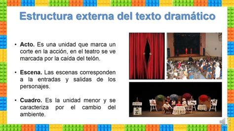 Estructura externa del texto dramático actos escenas y cuadro