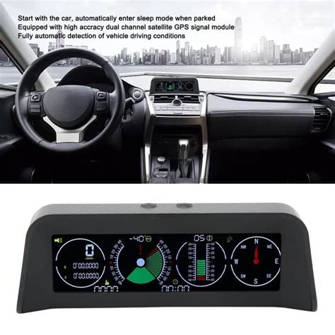 Voiture HUD écran LCD alarme de survitesse mesure d altitude boussole
