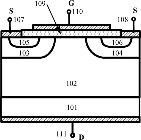 VDMOS Vertical Double Diffusion Metal Oxide Semiconductor Structure