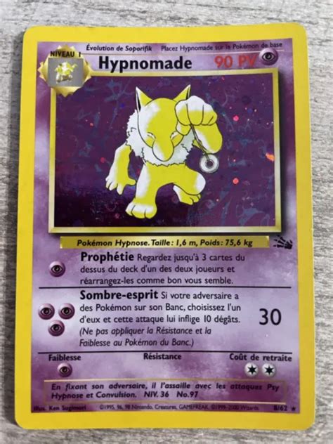 Carte Pokemon Hypnomade Holo Fossile Edition Wizards Fr Eur
