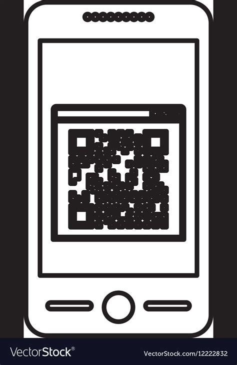 Isolated Qr Code And Smartphone Design Royalty Free Vector