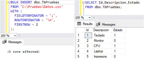 bulk insert in sql server database tutorials