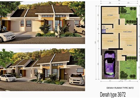Koleksi Lengkap Foto Dan Gambar Denah Rumah Type Minimalis
