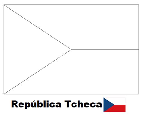 Blog de Geografia Bandeira da República Tcheca para imprimir e colorir