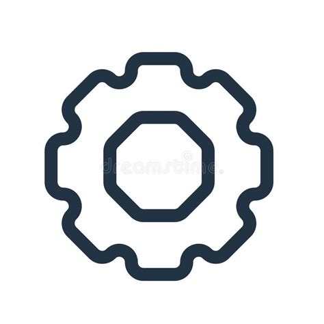 Muestra Y Símbolo Del Vector Del Icono De Los Ajustes Aislados En El