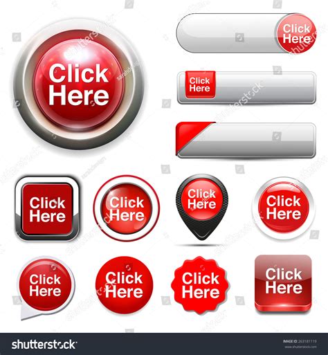 Click Here Button Stock Vector Royalty Free Shutterstock