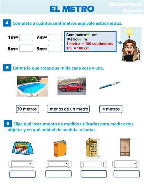 Ficha Online De Medidas De Longitud Para Segundo De Primaria Marisa
