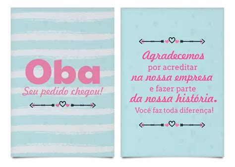 100 Folhetos De Agradecimento Obrigado Pela Compra 10x7cm