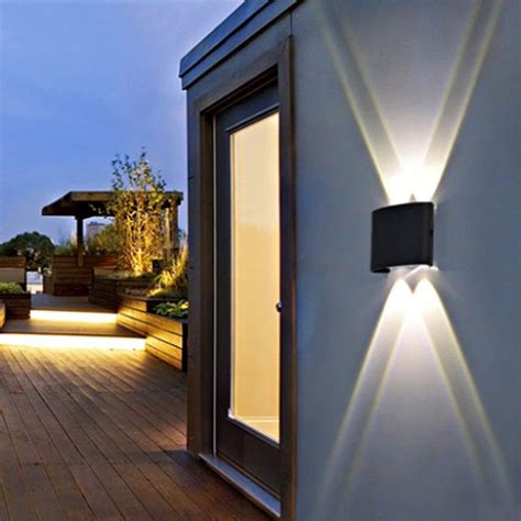 4 6 8W Waterproof Sconce LED Wall Fixtures Lamp Garden Corridor Outdoor
