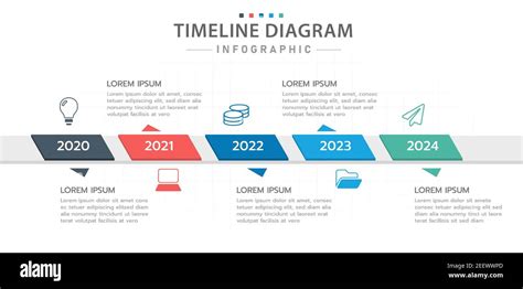 Infographic Template For Business 5 Steps Modern Timeline Diagram With