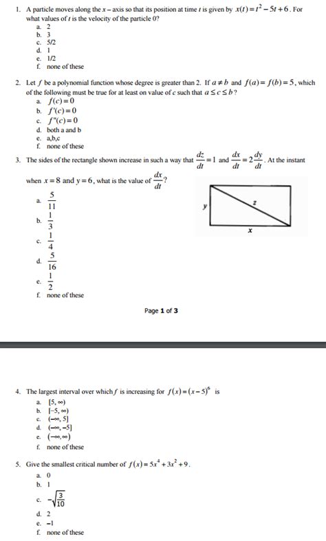 solved a particle moves along the x axis so that its