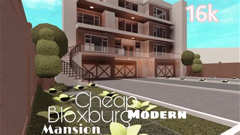Bloxburg Modern Mansion K House Build Roblox Youtube