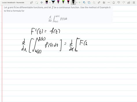 solved let g and h be differentiable functions and let f be a continuous function use the