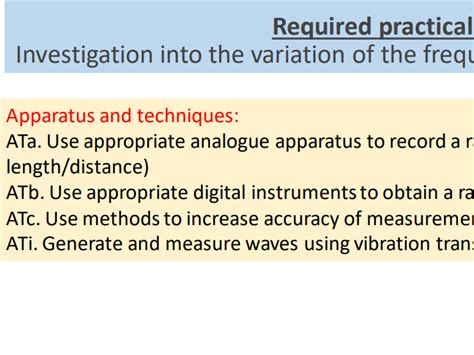 A Level Physics Required Practical Teaching Resources