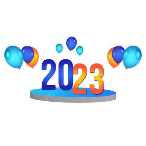 العام الجديد 2023 3d Png المتجهات PSD قصاصة فنية تحميل مجاني