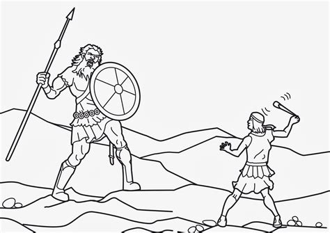 Dibujos Para Colorear De David Y Goliat