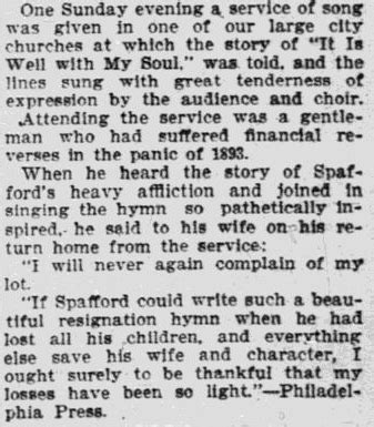 It Is Well With My Soul The Story Of Horatio Spafford King Of Kings