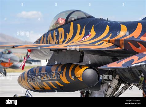 KONYA TURKIYE JUNE 30 2022 Turkish Air Force General Dynamics F