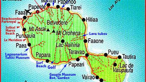 Papeete Tahiti Map
