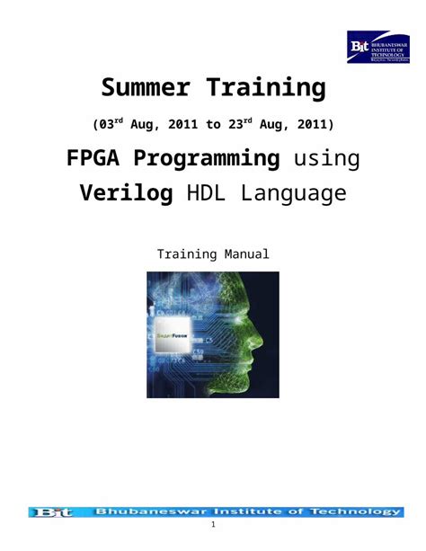 docx 148624877 training manual for fpga programming using verilog hdl language dokumen tips