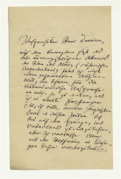 Eigenh Brief Mit U Von Gregorovius Ferdinand Schriftsteller Und
