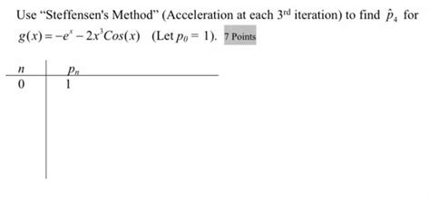 solved use steffensen s method” acceleration at each 3rd