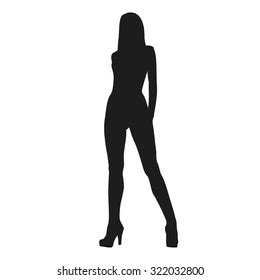 Sexy Woman Vector Silhouette Stock Vector Royalty Free