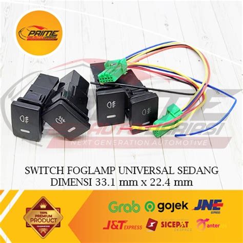 Jual SWITCH SAKLAR ON OFF FOGLAMP MODEL TEKAN PUSH ON OFF DENGAN SOCKET