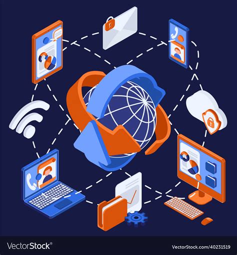 big data analysis processing royalty free vector image