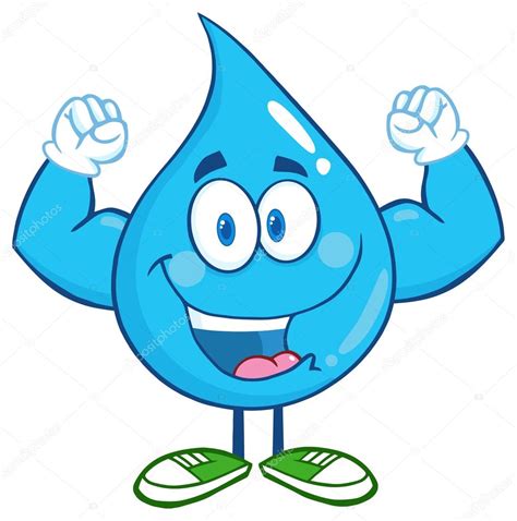 Personaje de dibujos animados de gota de agua Archivo Imágenes