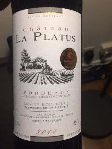 Maison Bouey Château la Platus Bordeaux Vivino US