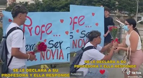 Ilusionado Alumno se declaró a su profesora y la respuesta sorprendió