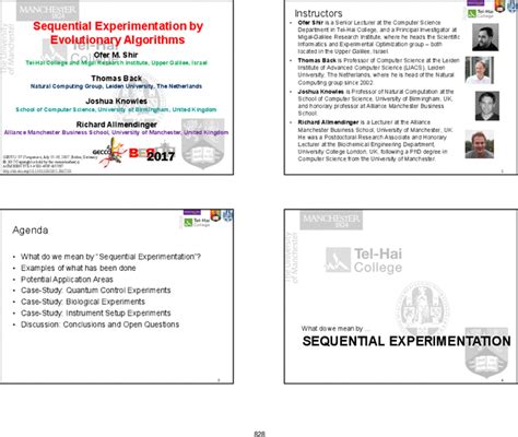 sequential experimentation by evolutionary algorithms proceedings of the genetic and