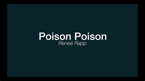 Reneé Rapp Poison Poison Karaoke w Backing Vocals YouTube