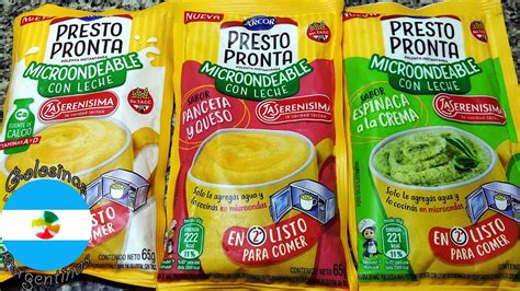 Presto Pronta Polenta Microondable con Leche La Serenísima Panceta y