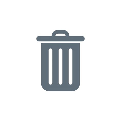 Papelera Papelera Icono Vector Plantilla Vector Premium