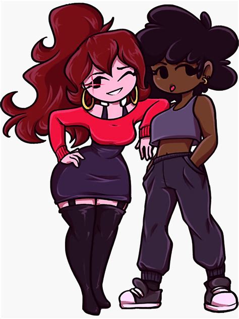 Friday Night Funkin Girlfriend And Carol Sticker For Sale By Vuthuyngoc Redbubble