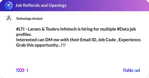 LTI Larsen Toubro Infotech Is Hiring For Mult Fishbowl