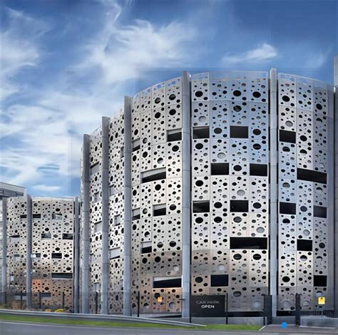 PVDF Laser Cut Perforated Aluminum Veneer Wall Panel Curtain Wall Metal