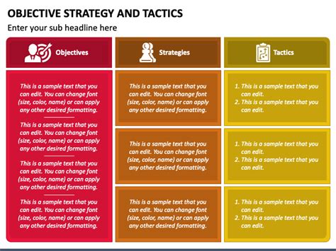 Objective Strategy And Tactics Powerpoint And Google Slides Template