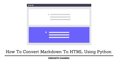 how to convert markdown to html using python