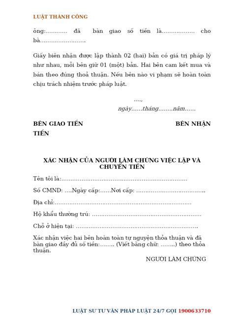 3 Mẫu giấy biên nhận tiền được sử dụng nhiều nhất hiện nay Hãng Luật