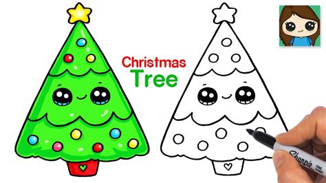 How To Draw A SUPER EASY Christmas Tree YouTube